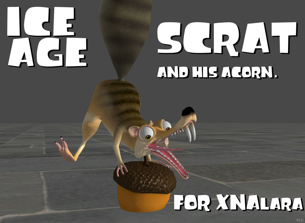 Scrat and his Acorn (XPS) by SpinosKingdom875 on DeviantArt