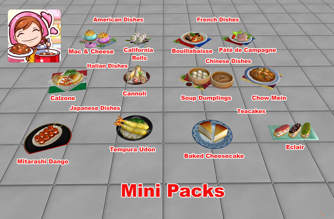 Cooking Mama: Let's Cook | Mini Packs (XPS) by SpinosKingdom875 on DeviantArt