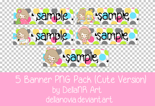 5 Banner Png Pack (Cute Version) by DellANovia on DeviantArt