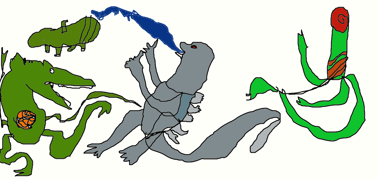 Godzilla Vs Biollante Drawing By Nebaloantetescurada On Deviantart