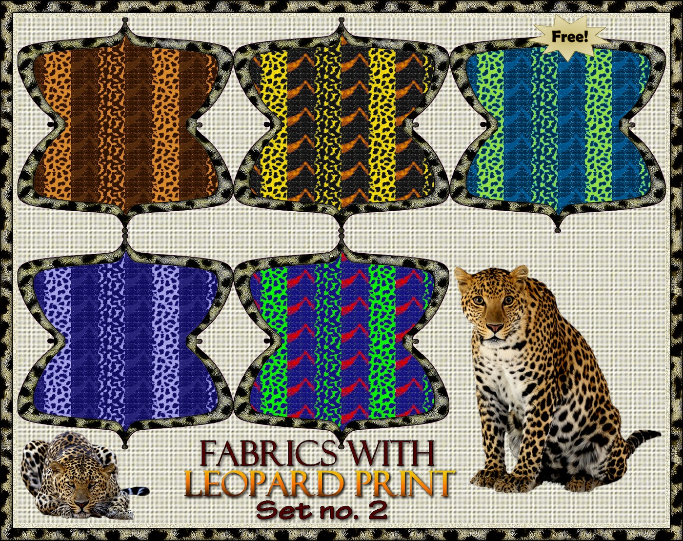Fabrics with Leopard Print-Set No.2 by allison731 on DeviantArt