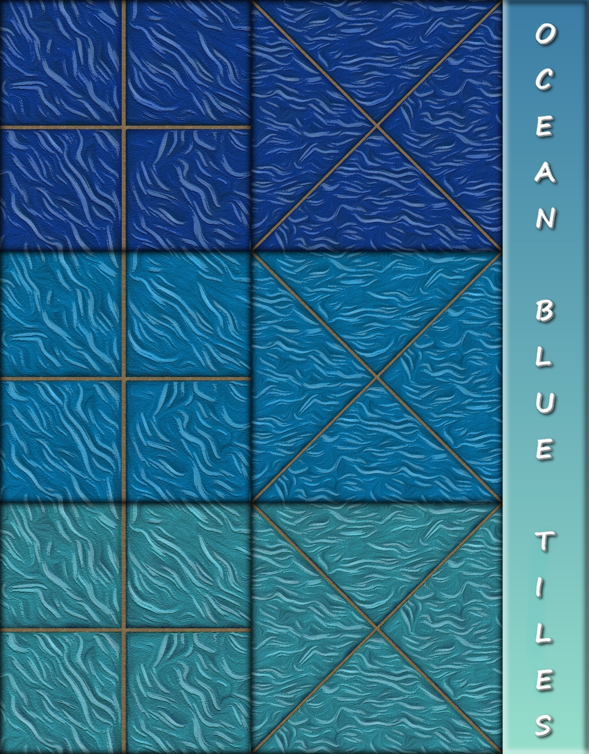 Ocean Blue Tiles by allison731 on DeviantArt