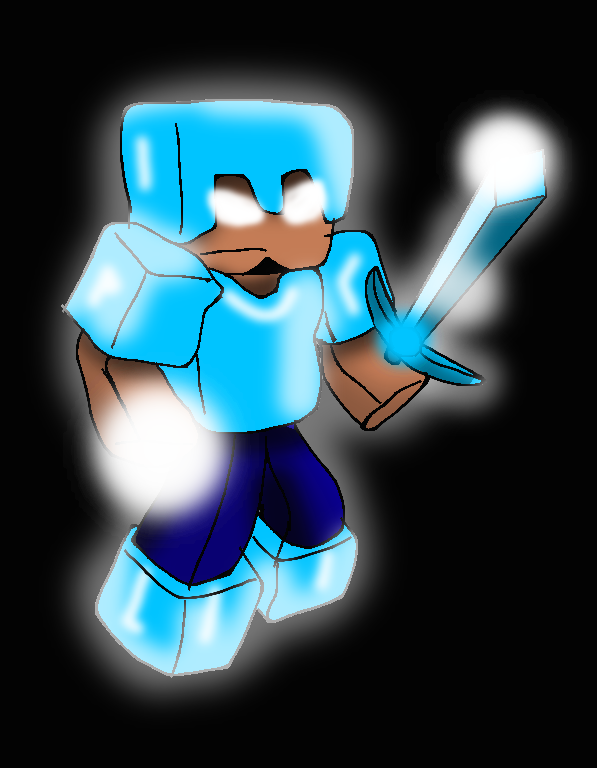 Herobrine in Diamond Armor by Gaming-Master on DeviantArt