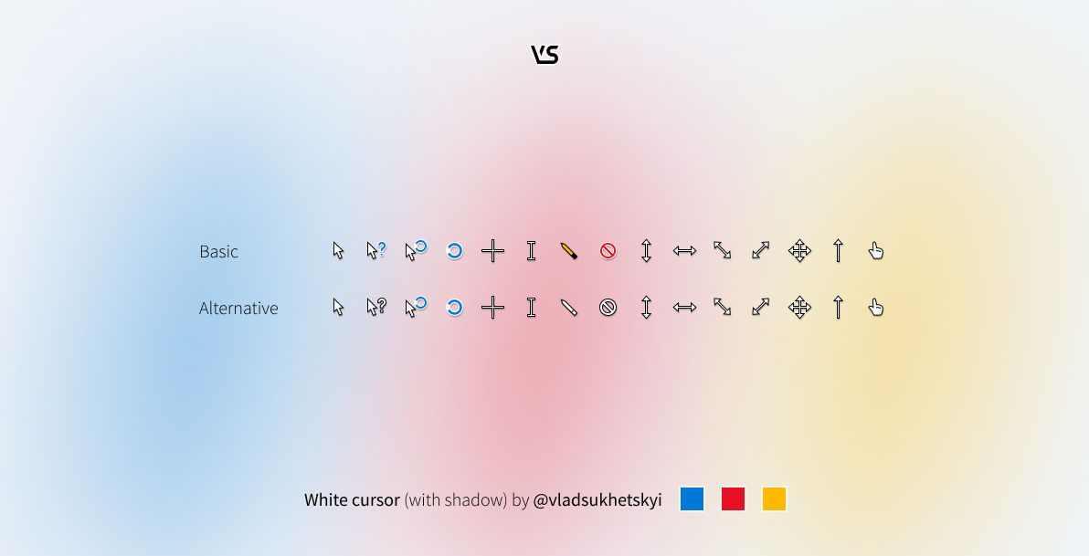 White cursor (with shadow) 2020 by vladsukhetskyi on DeviantArt