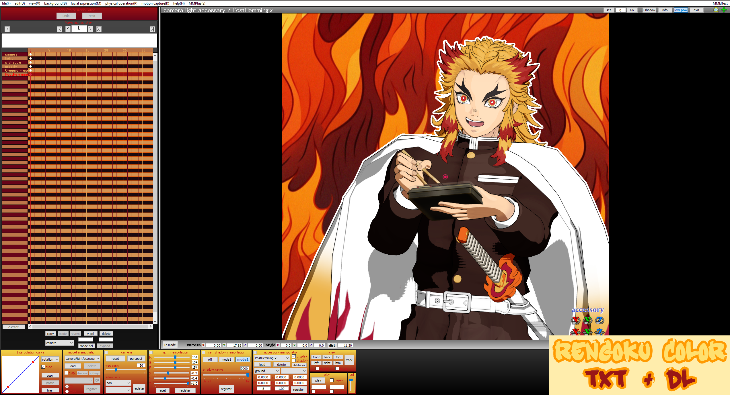 [MMD x KNY] Rengoku Color.txt + DL by BowlOfSpicyramen on DeviantArt