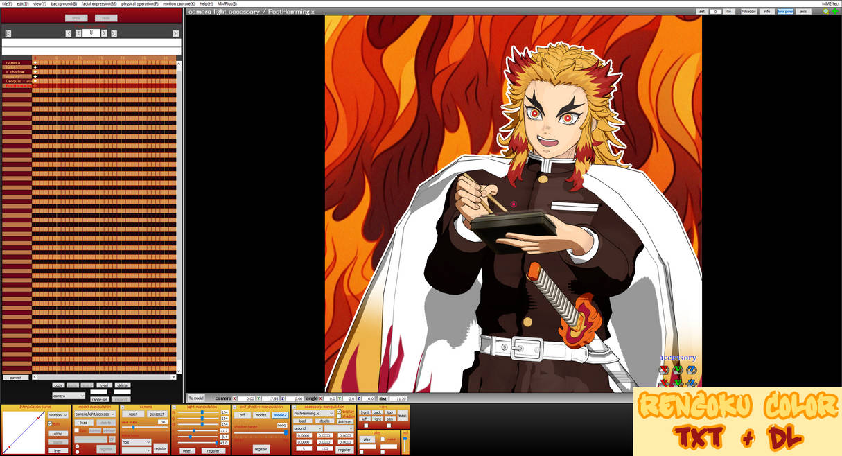 [MMD x KNY] Rengoku Color.txt + DL by BowlOfSpicyramen on DeviantArt