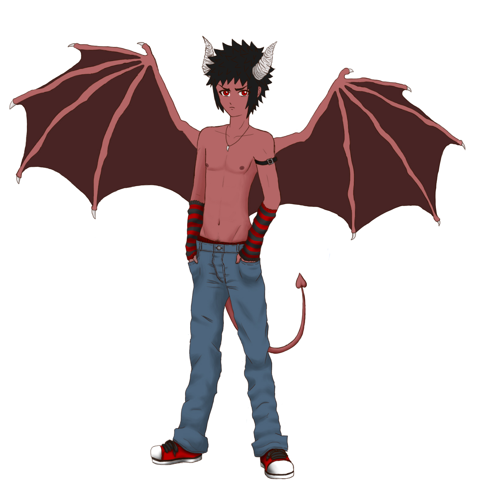 Demon Boy painted, unfinished by melinavarela on DeviantArt