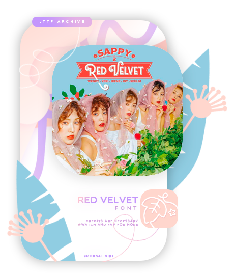 RED VELVET | FONT #18 by Mondai-Girl on DeviantArt