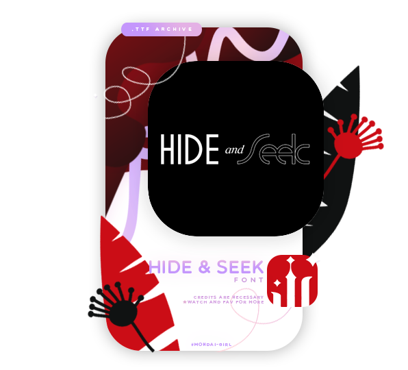 HIDE AND SEEK | FONTS by Mondai-Girl on DeviantArt