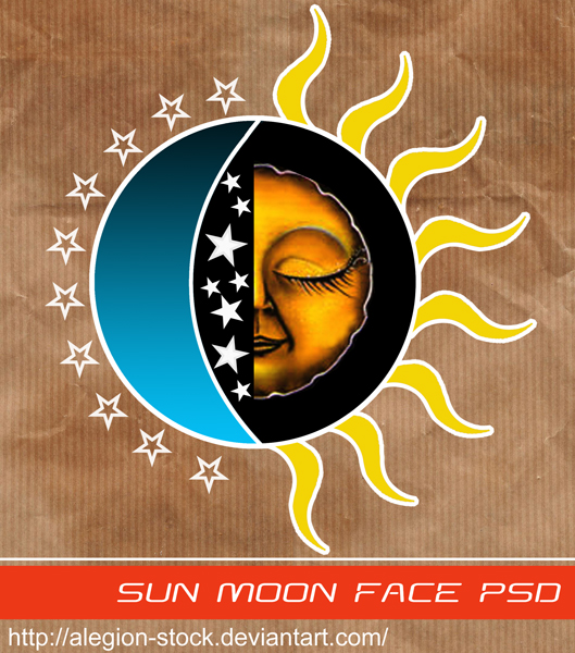 Sun Moon Face PSD by Alegion-stock on DeviantArt