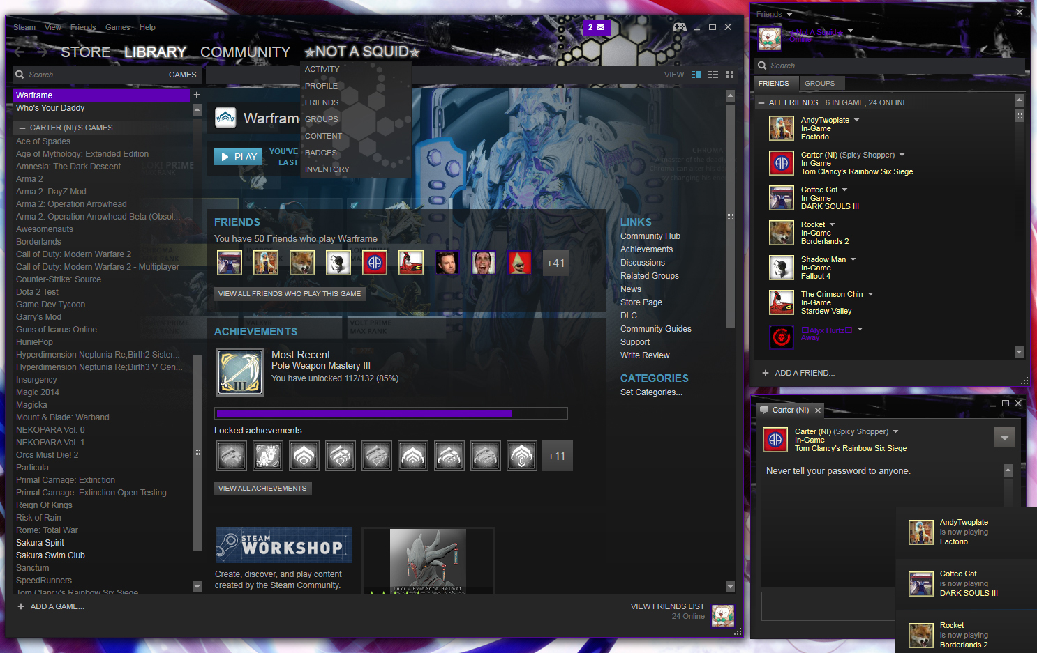 Steam Skin - Warframe - Cephalon Suda by thecaramelsquid on DeviantArt