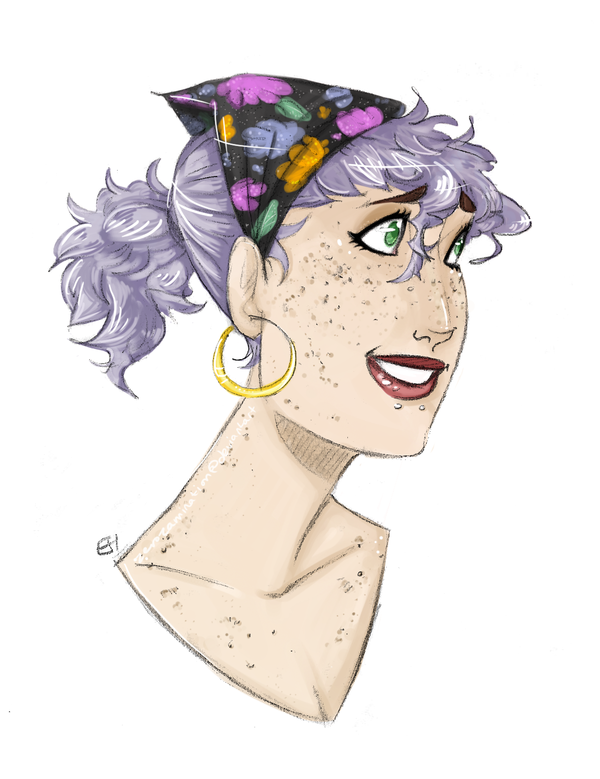 Violet Locks and Freckles by zerozamination on DeviantArt