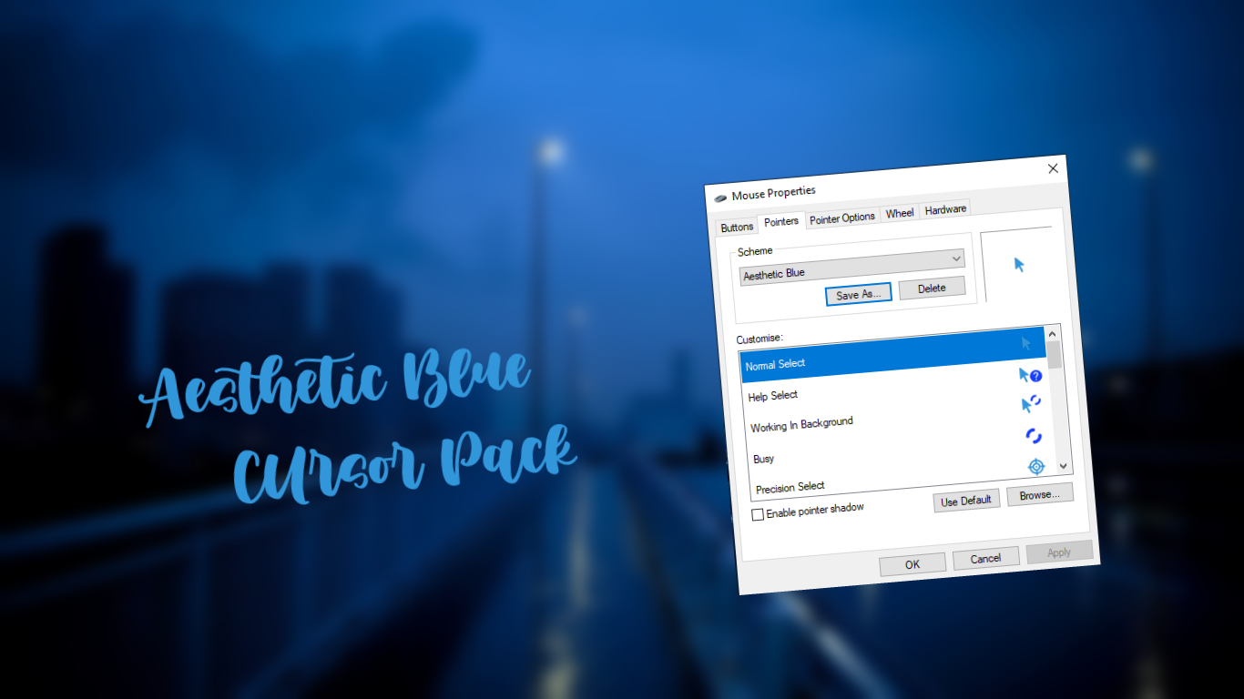 Aesthetic Blue Cursor Pack by MATEW69 on DeviantArt