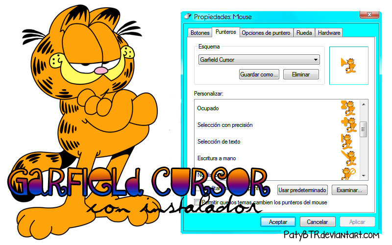 'Garfield Cursor' by PatyBTR on DeviantArt