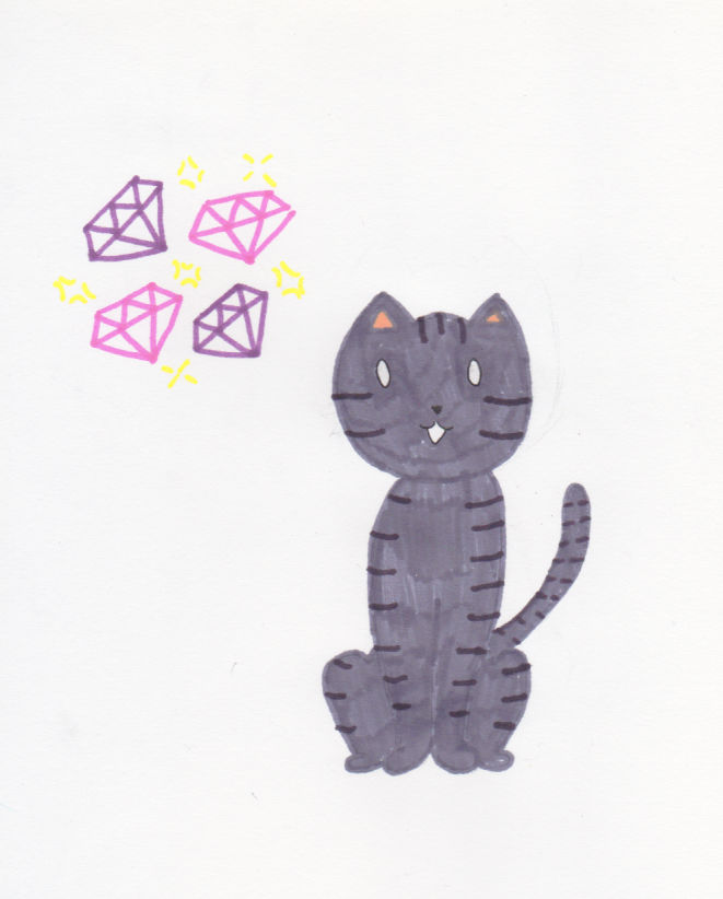 Cat and Diamonds by lonelystarlight on DeviantArt