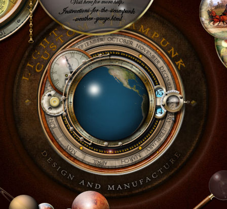 Steampunk Rotating Earth Widget by yereverluvinuncleber on DeviantArt