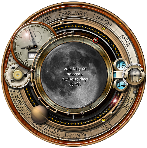 Steampunk Moon Phase Widget and Icons by yereverluvinuncleber on DeviantArt
