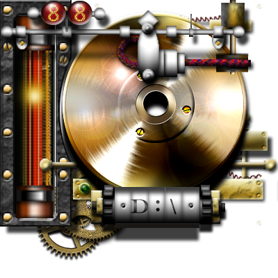 Steampunk Hard drive Indicator D Icon by yereverluvinuncleber on DeviantArt