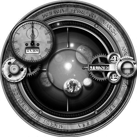 Steampunk Orrery GreyScale Icon by yereverluvinuncleber on DeviantArt