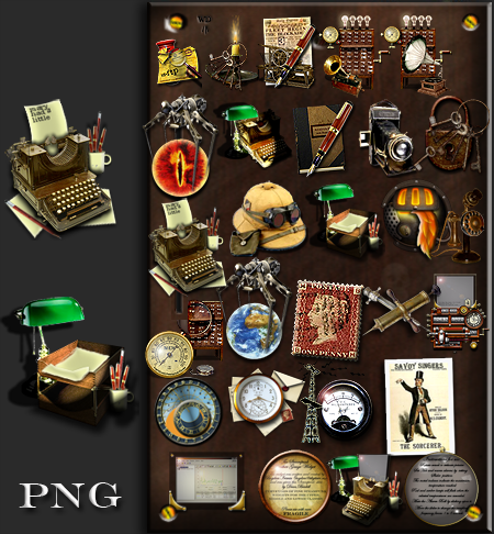 Steampunk Icon Set in PNG format by yereverluvinuncleber on DeviantArt