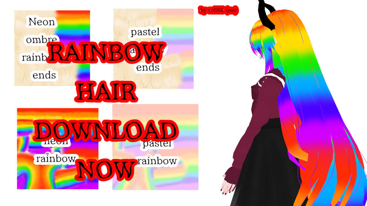 MMD Tda Rainbow Hair Dl by CupcakeFactory266 on DeviantArt