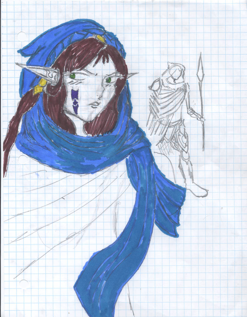 Elf Maiden and Guard Concept Art by IneffableAnime on DeviantArt