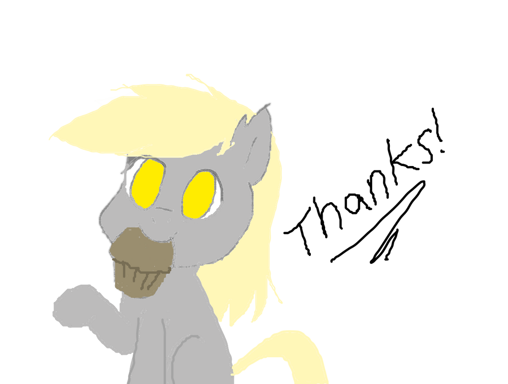 Derpy Thanks by SashikuChan on DeviantArt