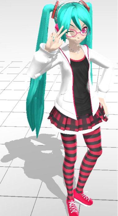 [MMD] Wink Pose by NovaSOF on DeviantArt