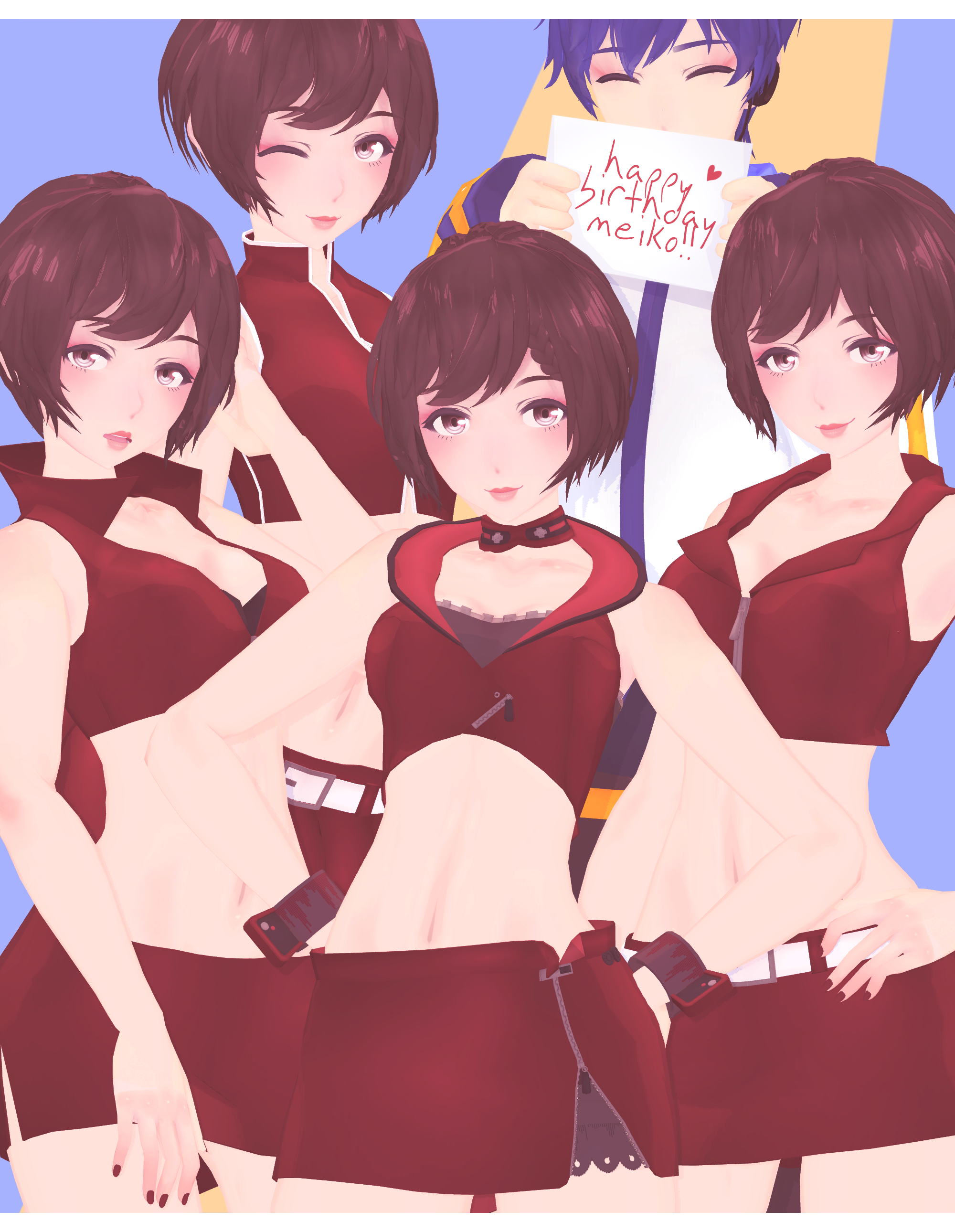 Mmd Chibideko Miku And Meiko By Redrockdiva1 On Deviantart