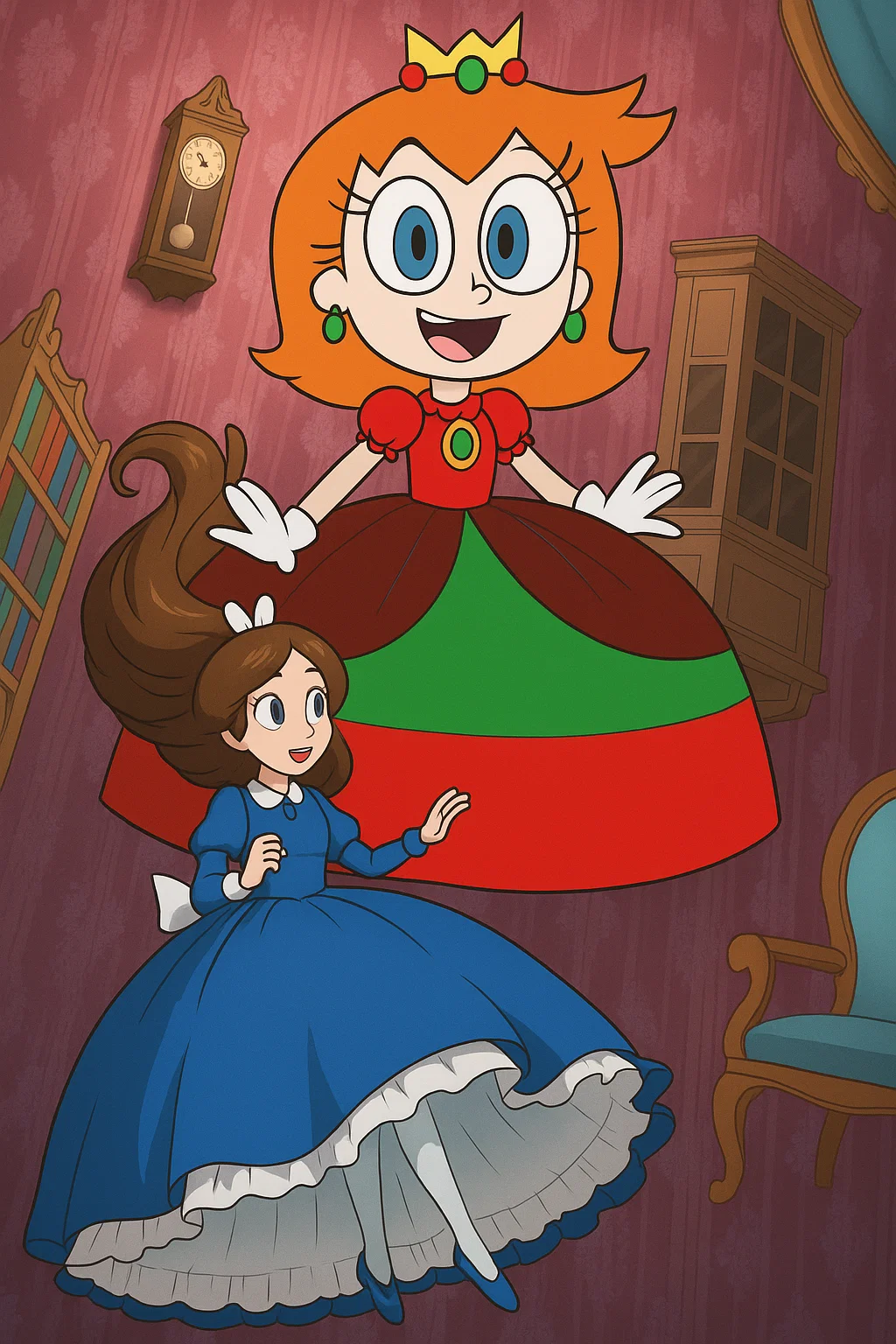 Princess Olivia and Alice Paraskirting by zachlea on DeviantArt