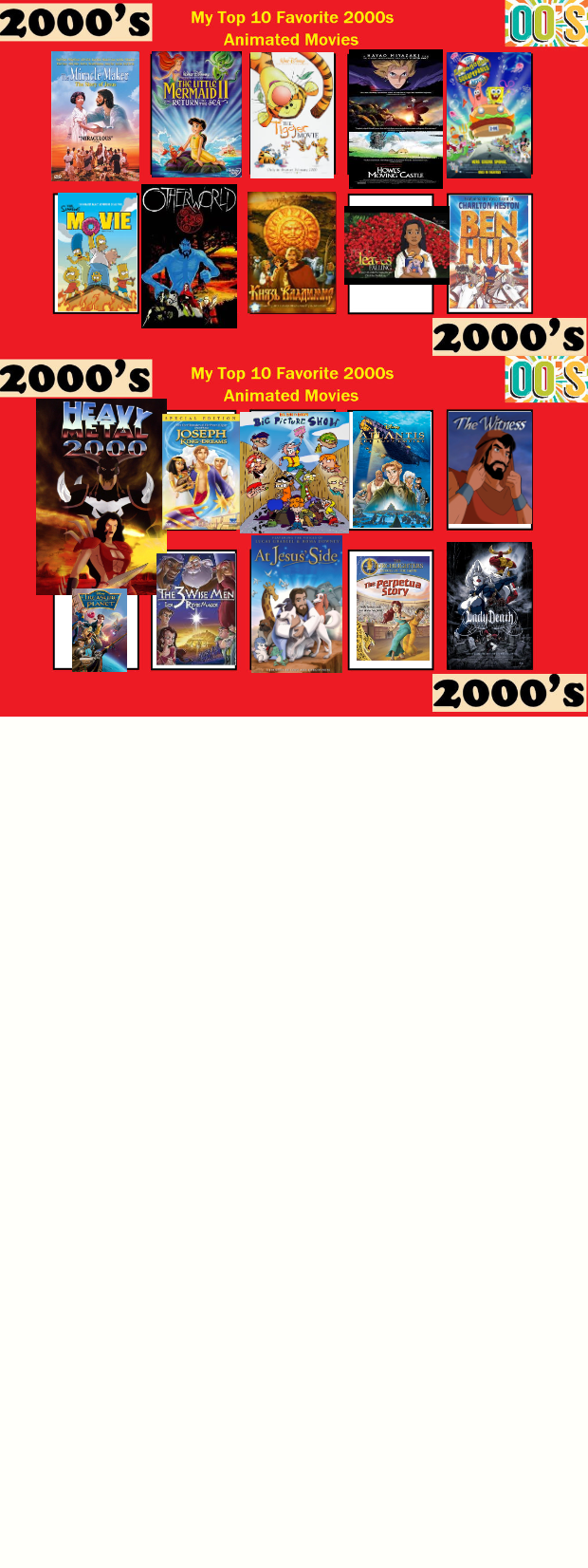 2000s animated films part 1 by mymeilarose on DeviantArt