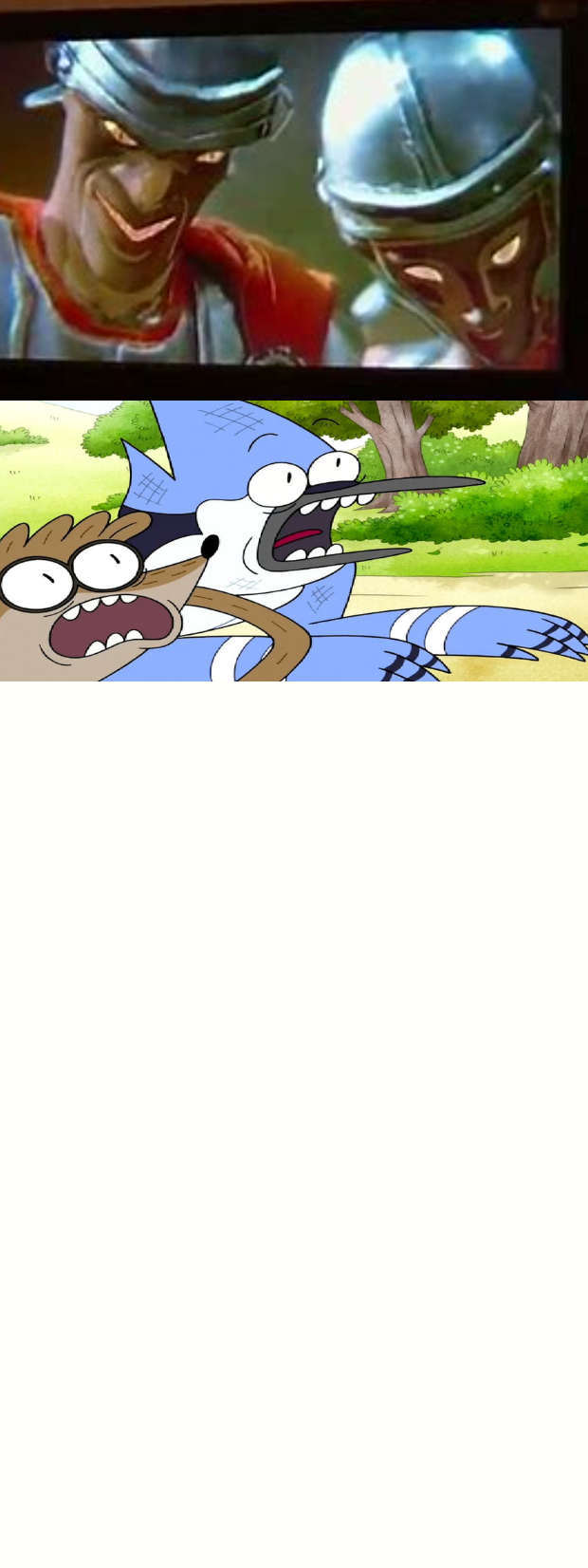 Mordechai and Rippy Scared at Roman Nightmare by mymeilarose on DeviantArt