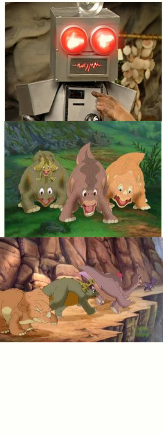 Robot attack Littlefoot by mymeilarose on DeviantArt