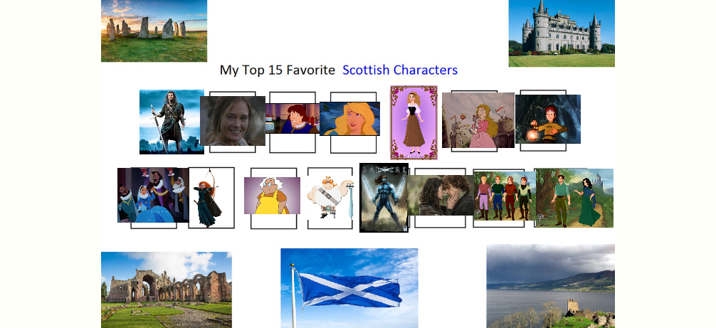 My Top favorite Scottish Characters by mymeilarose on DeviantArt