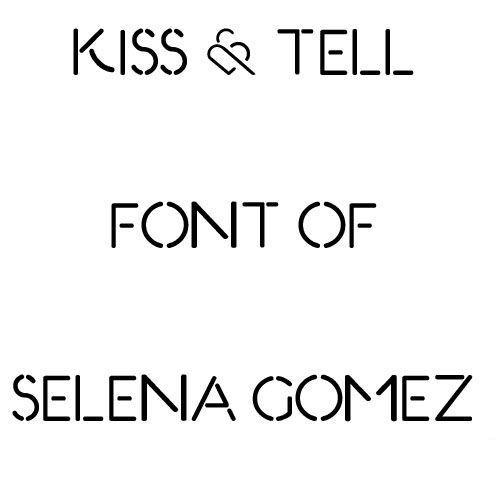 Kiss and Tell font by likeeasoong on DeviantArt