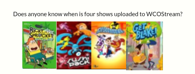 Does anyone when is four shows on WCOStream? by retepd on DeviantArt