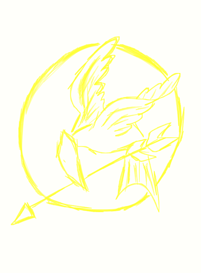 Mockingjay pin symbol :) by Poniesgonnapwn99 on DeviantArt