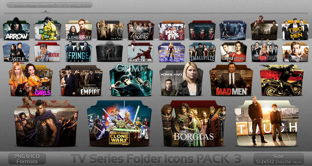 Pack 3 - TV Series Folder Icons by atty12 on DeviantArt