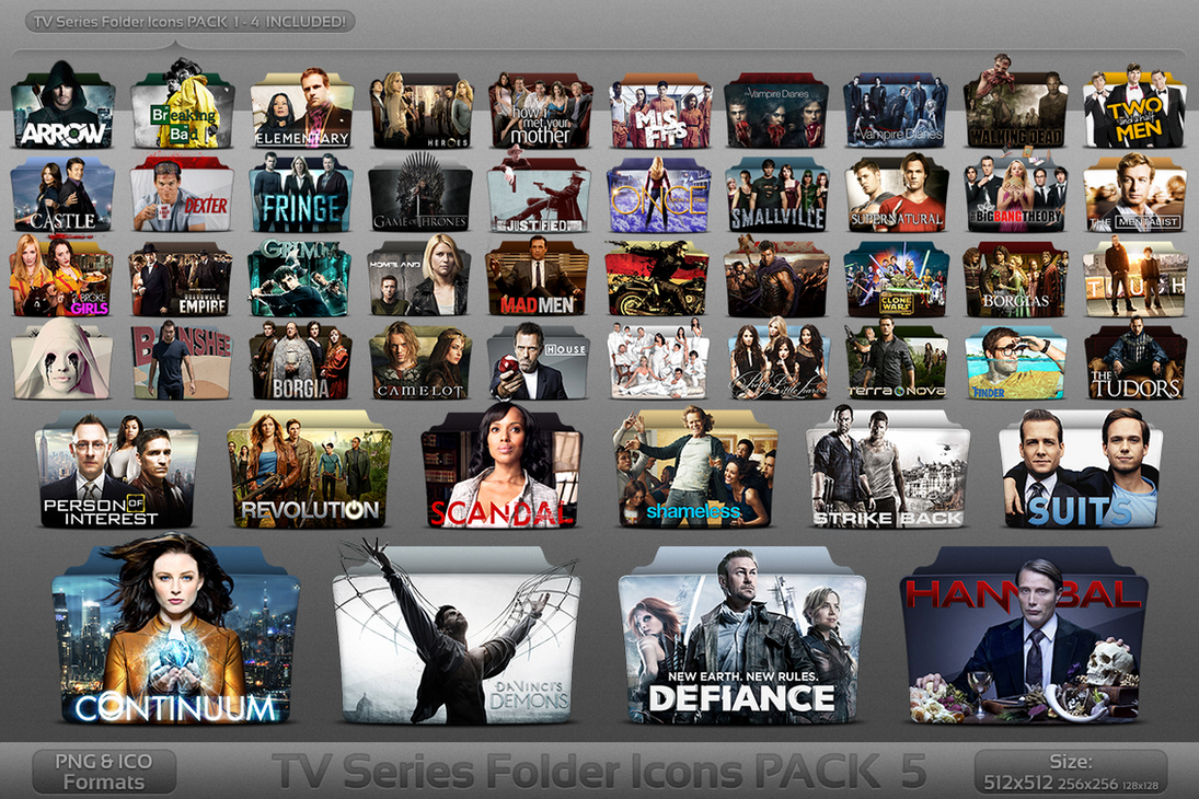Pack 5 - TV Series Folder Icons by atty12 on DeviantArt