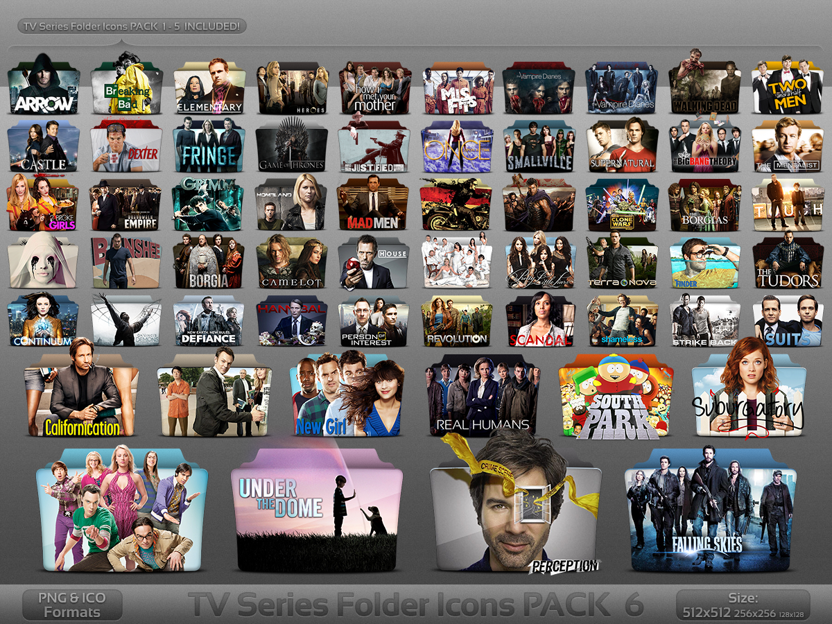 Pack 6 - TV Series Folder Icons by atty12 on DeviantArt