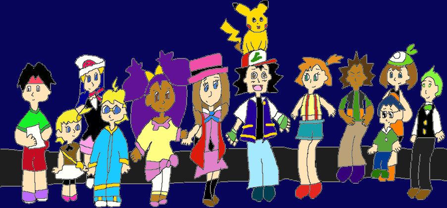 All of Ash's companions by mrMMIII on DeviantArt