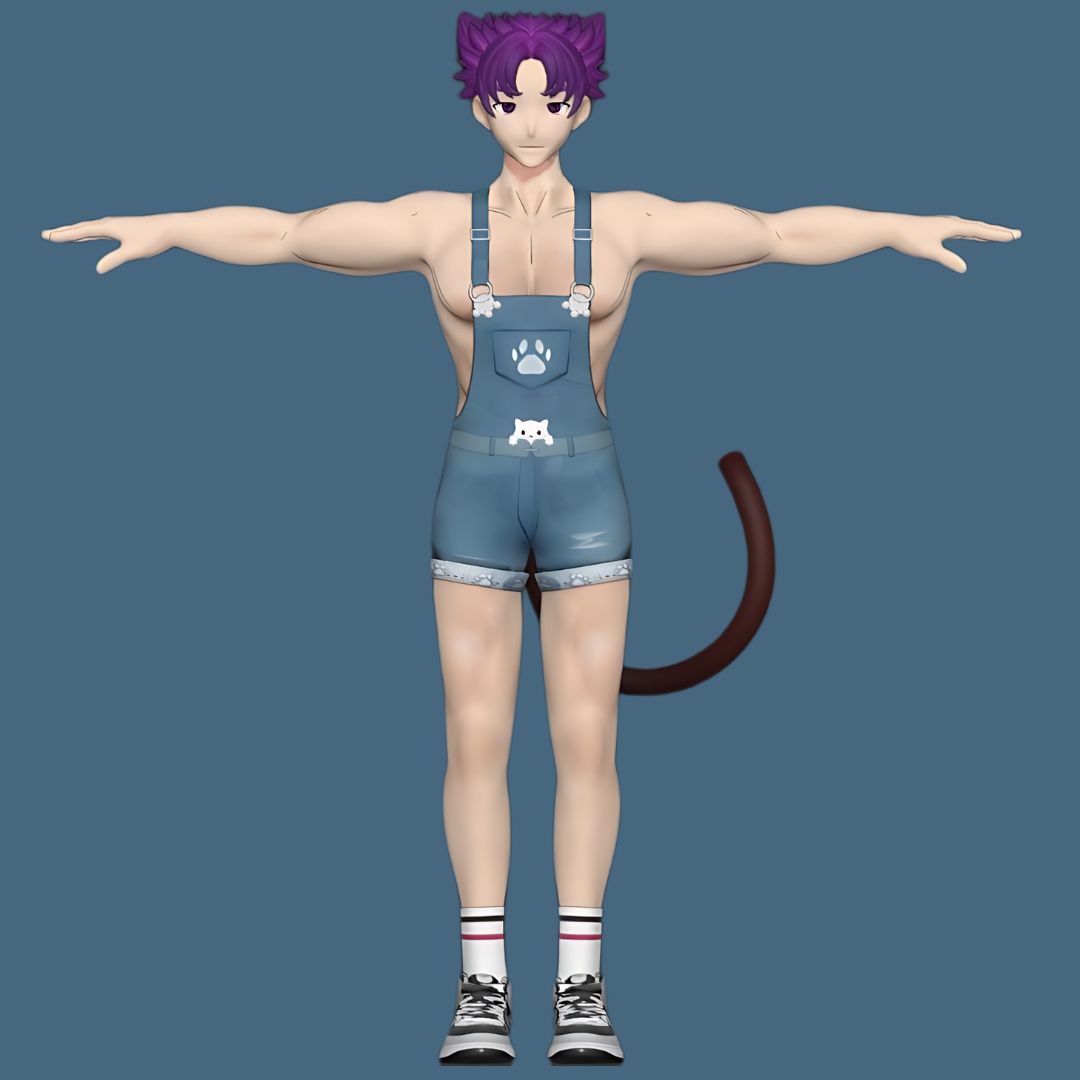 Custom 3D VRChat Model - Purple Cat- 7starsolution by 7starsolution on ...