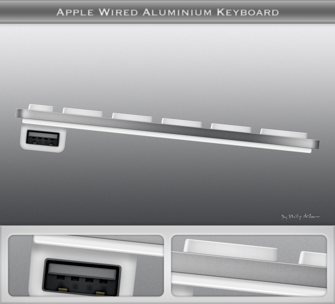 Apple Wired Aluminium Keyboard by philipskillern on DeviantArt
