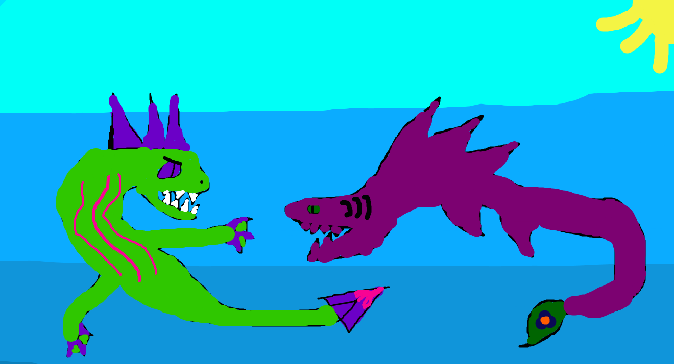 Underwater Battle by Opal148 on DeviantArt