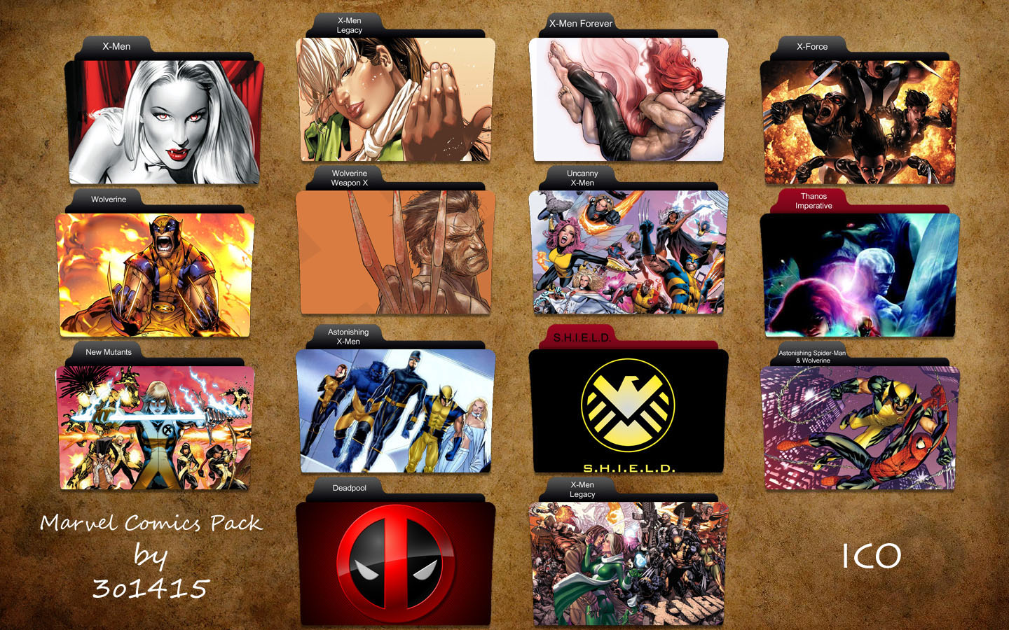 Marvel Comics Folder Icons by 3o1415 on DeviantArt