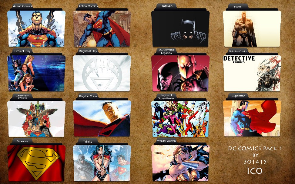 DC Comics Folder Icons by 3o1415 on DeviantArt