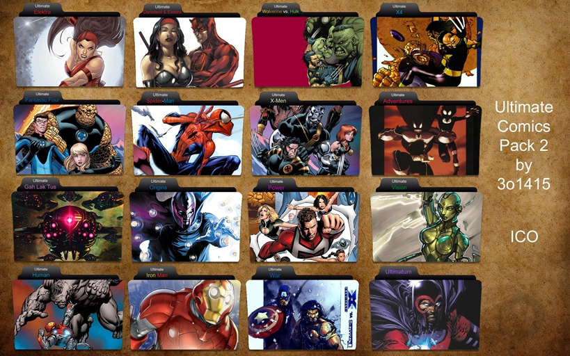 Ultimate Comics Folder Icons 2 by 3o1415 on DeviantArt