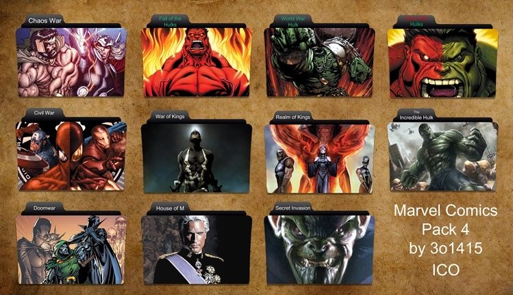Marvel Comics Folder Icons 4 by 3o1415 on DeviantArt