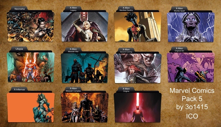 Marvel Comics Folder Icons 5 by 3o1415 on DeviantArt