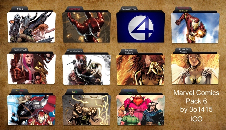 Marvel Comics Folder Icons 6 by 3o1415 on DeviantArt